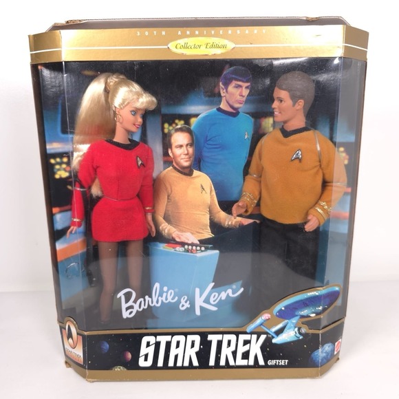 Mattel | Toys | Star Trek 3th Anniversary Mattel Barbie Ken Gift Set ...